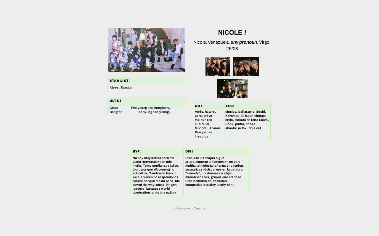 nicole’s carrd